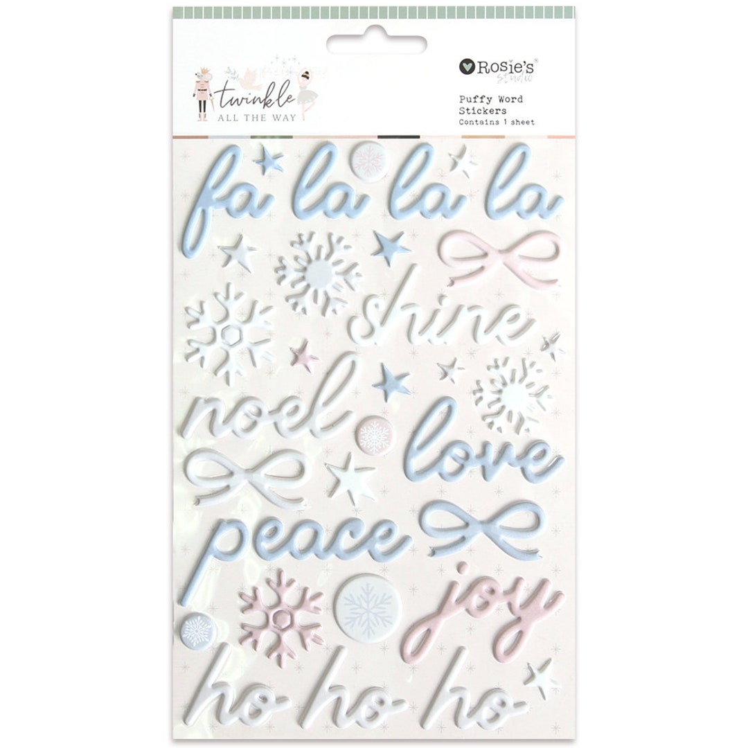 Rosie's Studio Puffy Word Stickers, Twinkle All the Way Collection ...