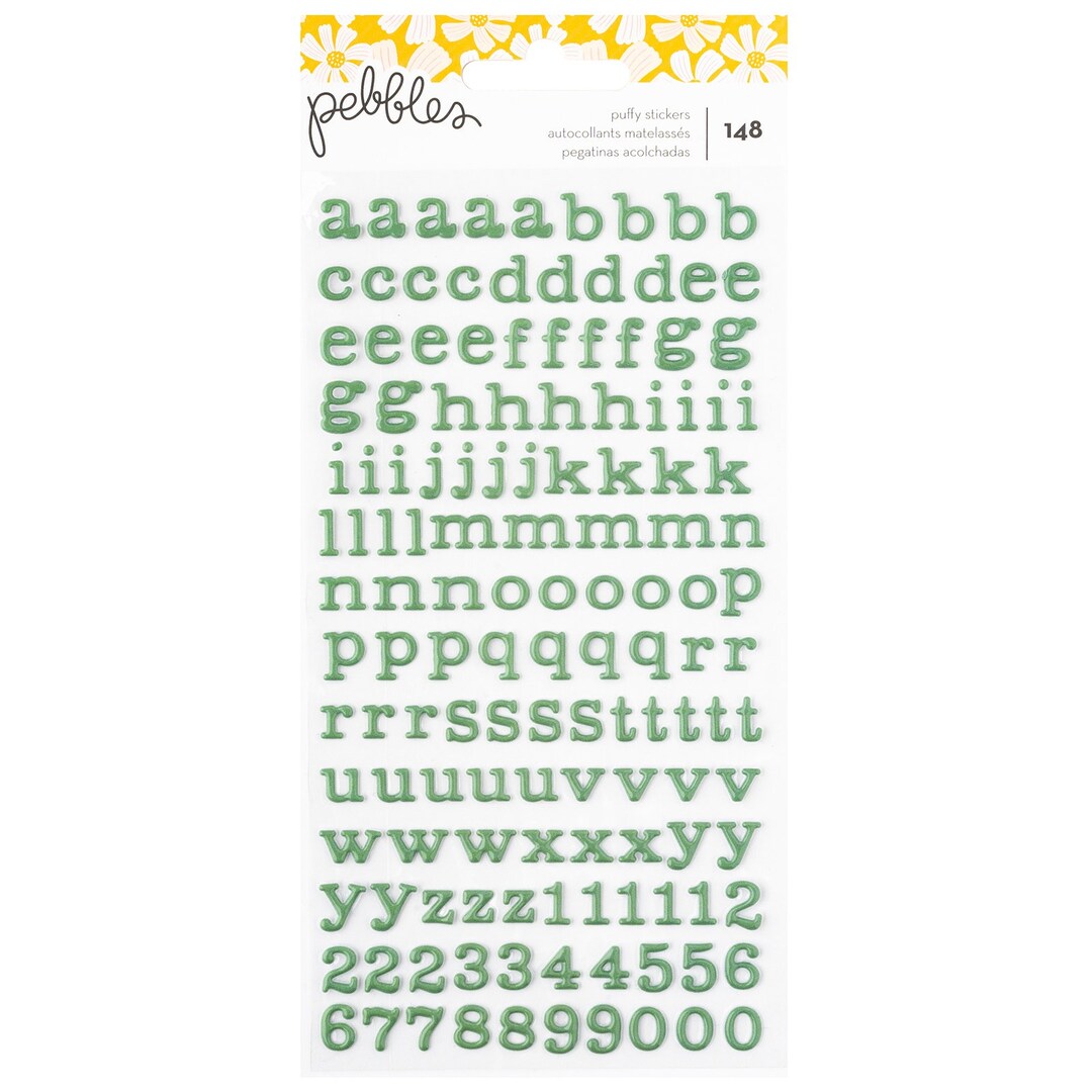 Scrapbooking Puffy Alphabet Stickers, Thickers, Pebbbles Scrapbooking ...