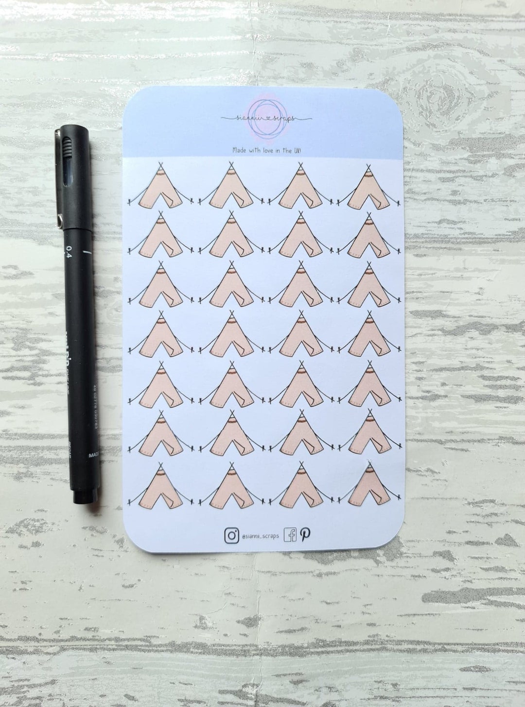 Tipi Stickers Camping Stickers Holiday Planner Stickers - Etsy