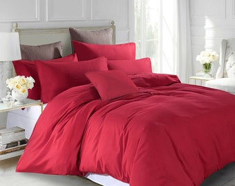 Red Duvet Cover - Etsy