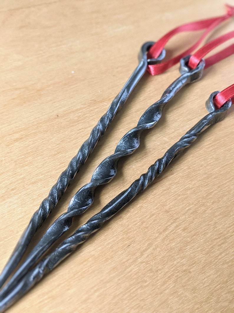 Hand Forged Icicle Ornaments 3 Piece Blacksmith Made Christmas Ornament ...