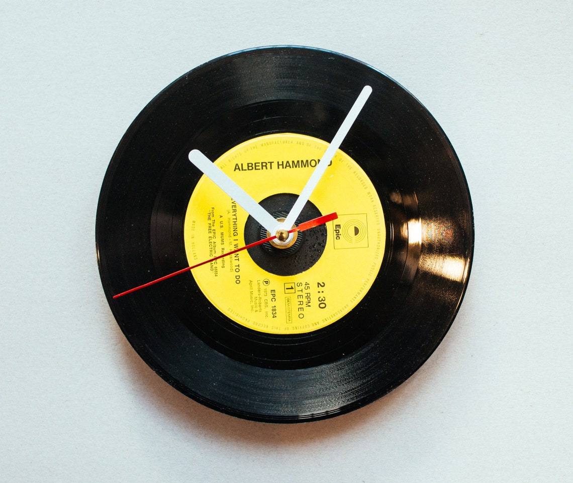 Vinyl Record Clock Retro Clock - Etsy