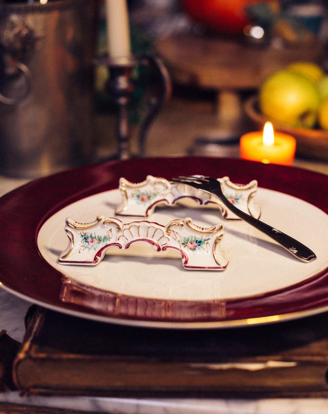 Set of 6 or 2 Vintage French Knife Rests Hollywood Regency, Cutlery ...