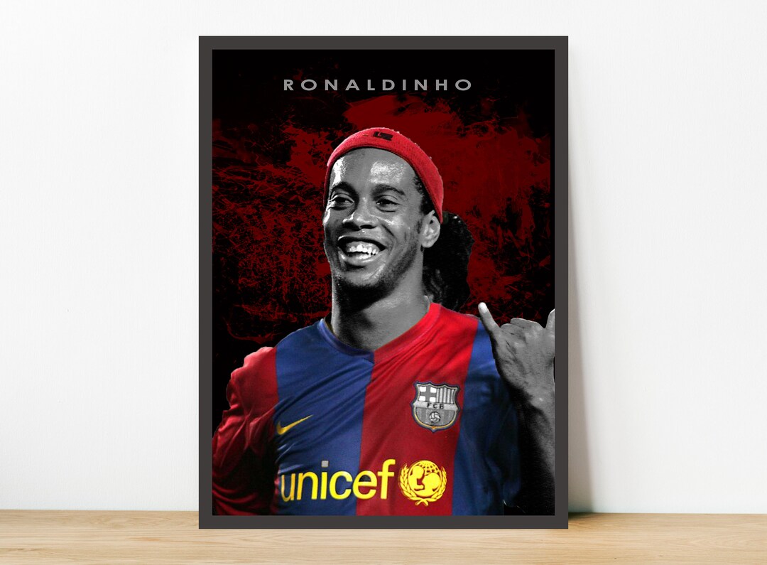 Ronaldinho Brazil Soccer Poster: Aluminum Print, Football Wall Art ...