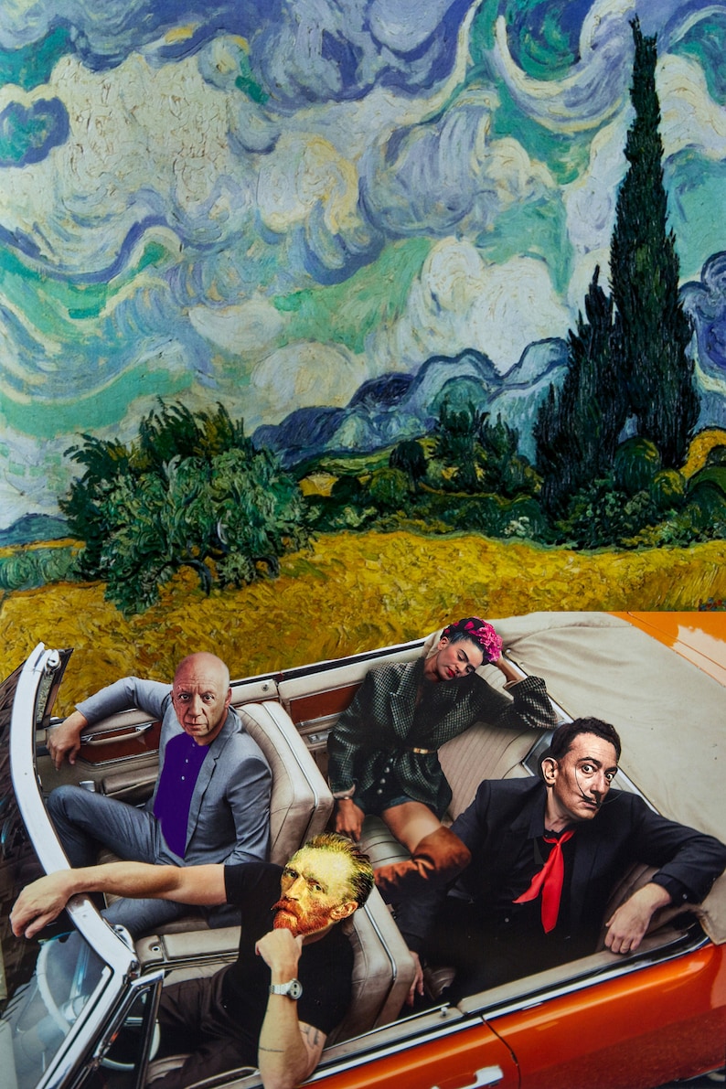 Digital Frida Kahlo, Dali, Vincent Van Gogh and Pablo Picasso Modern ...