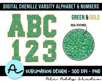 Green Chenille Patches - Etsy