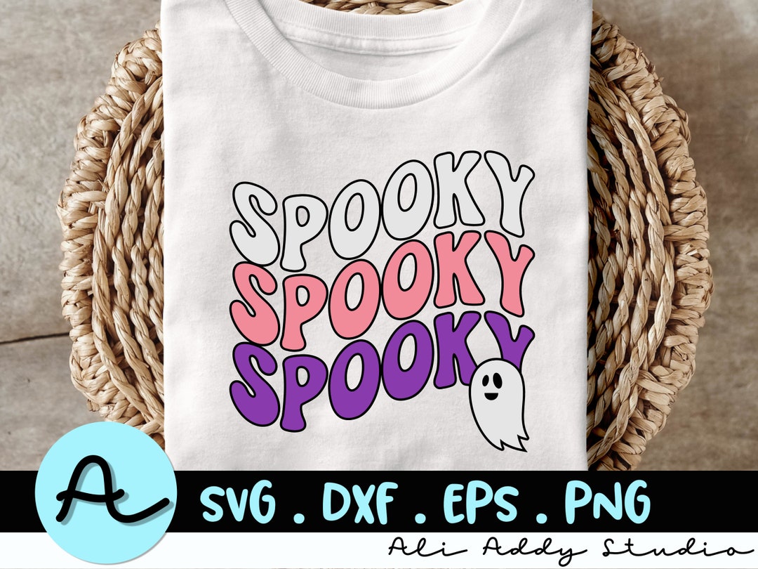 Spooky Svg, Halloween Svg, Halloween Png, Ghost Svg, Spooky Svg, Retro ...