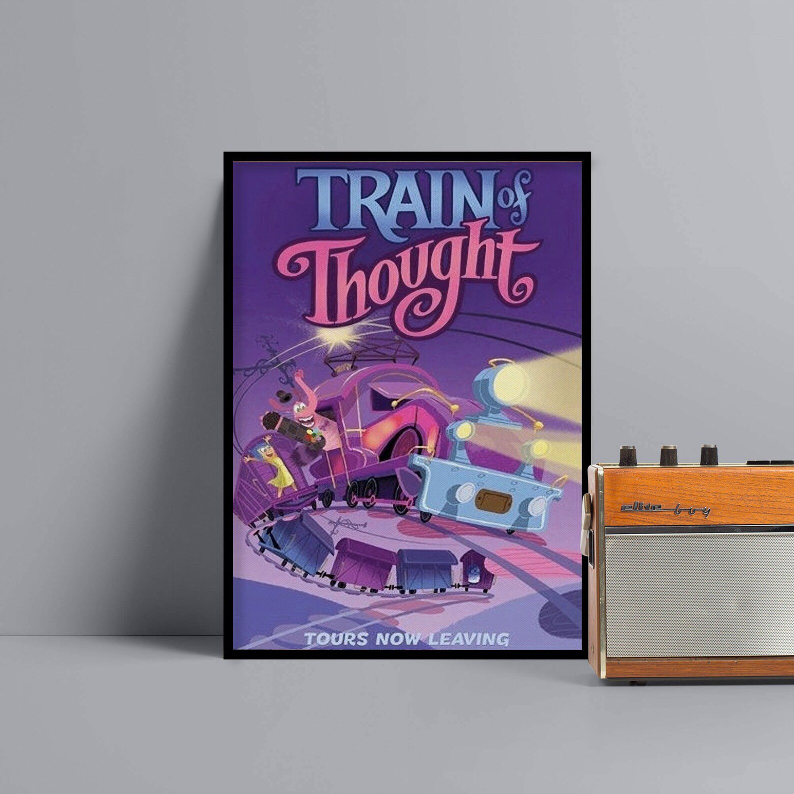 Inside Out Poster Train of Thoughts Poster California | Etsy