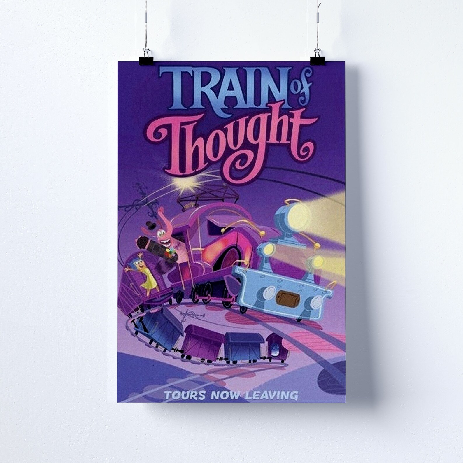 Inside Out Poster Train of Thoughts Poster California | Etsy