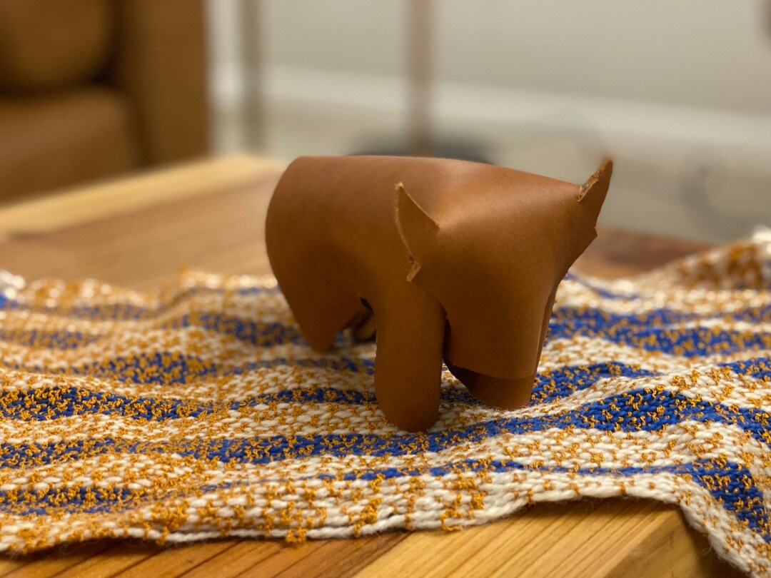Italian-imported Leather Bull, Brown Leather, Bull Shape Animal Toy ...