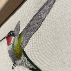 An Introduction to Thread Painting | Ruby-throated Hummingbird - Etsy