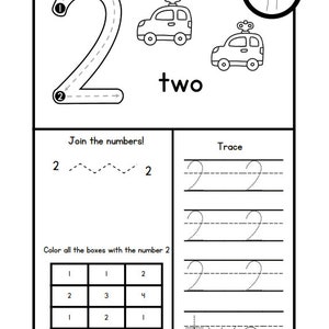 Preschool Number and Counting Activity Book - Etsy