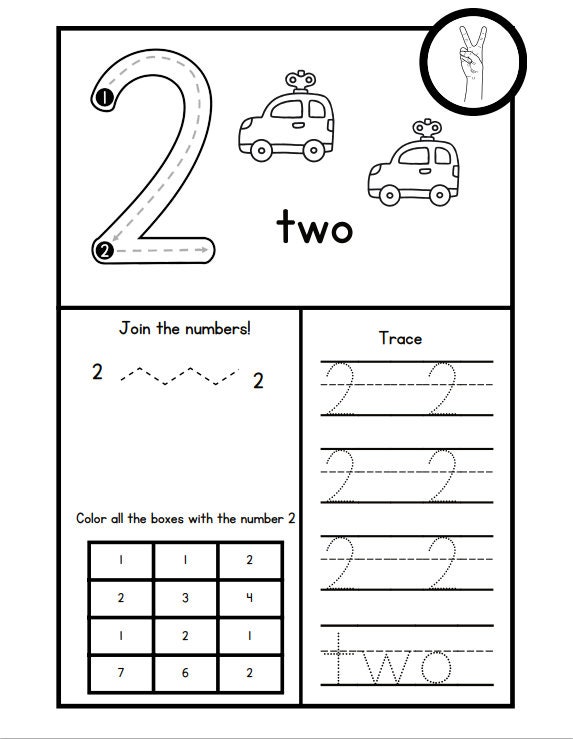 Preschool Number and Counting Activity Book - Etsy