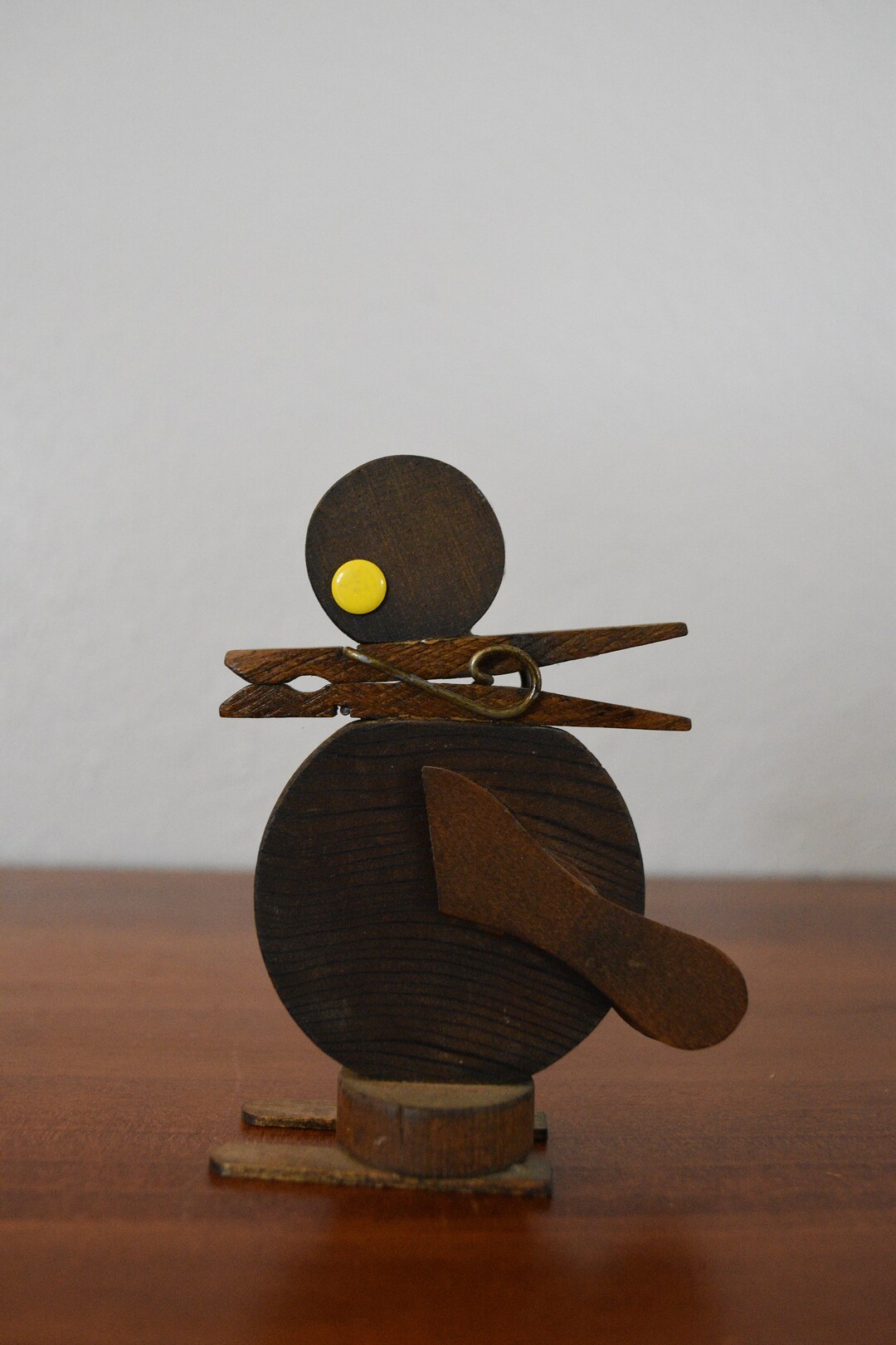 Wooden Duck Clothespin Beak Note Recipe Card Holder Vintage Bird Art - Etsy