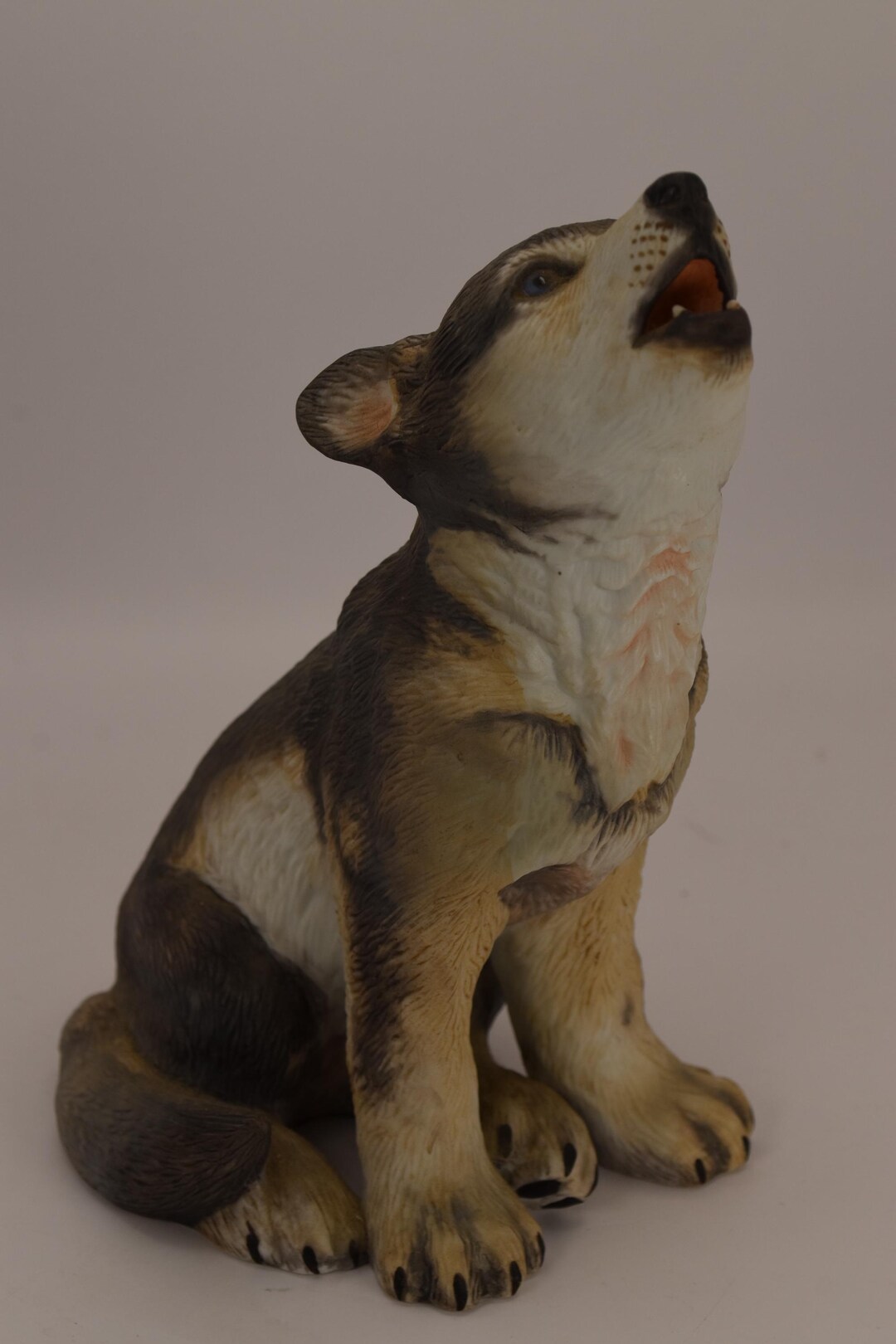 Vintage Lenox Endangered Baby Animal Sculpture Collection Grey Wolf Pup ...