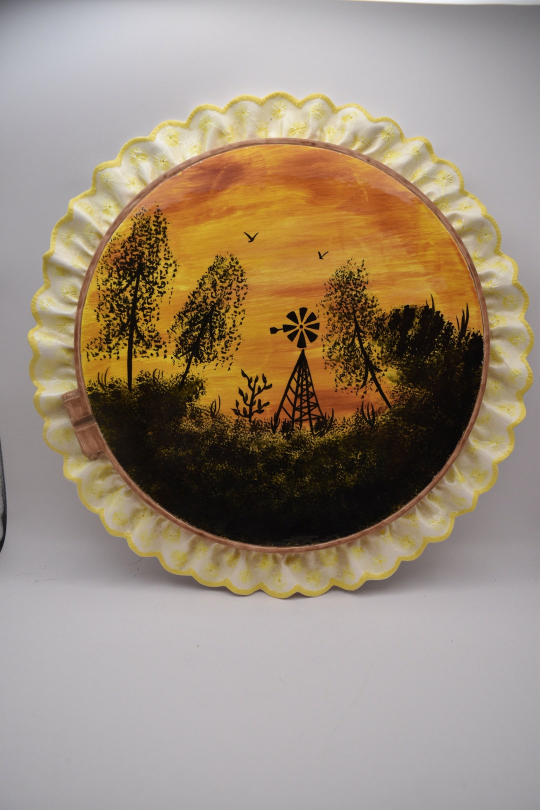 Vintage Hand Painted Pottery Tambour Frame/embroidery Hoop - Etsy