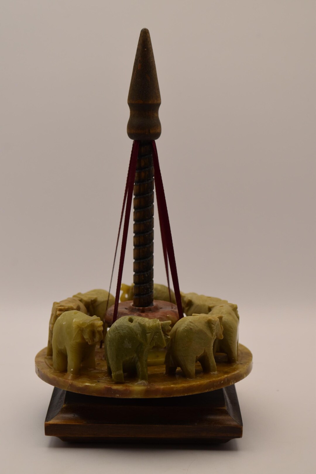 Vintage Soapstone Elephant Burner Ring W/ Carousel Feature - Etsy