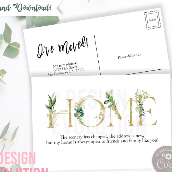 New Address Card - Etsy