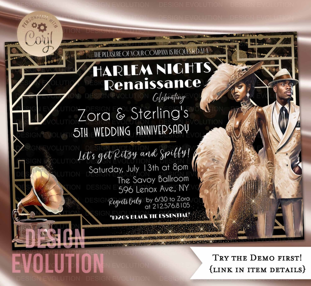 TRY DEMO FIRST - Any Event African American Harlem Nights Jazz Age ...