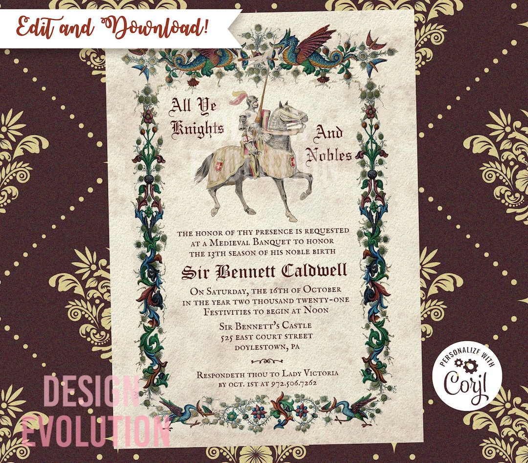 TRY DEMO FIRST - Medieval Renaissance Middle Ages Dragon Knight ...