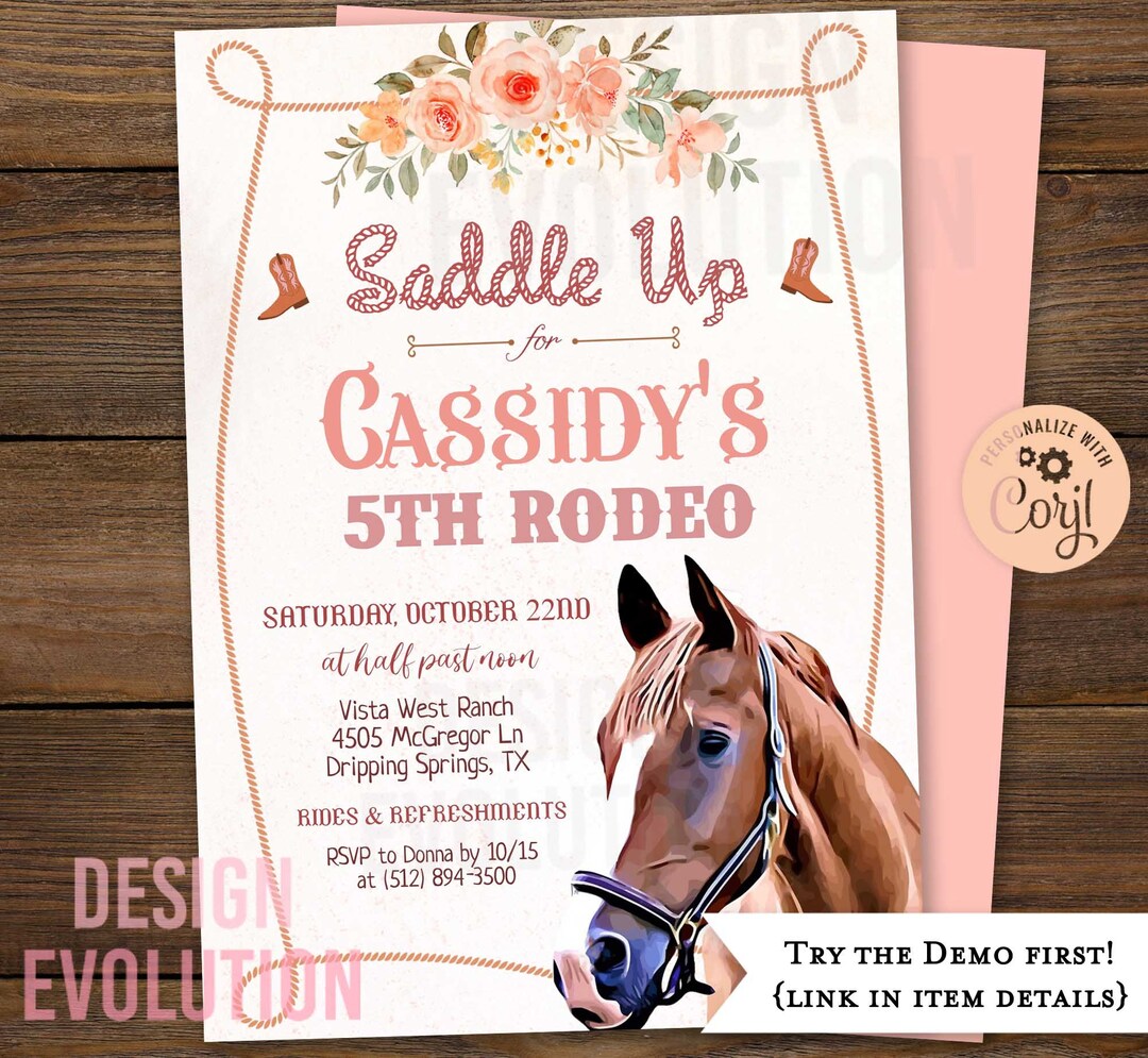 TRY DEMO FIRST Horse Pony Ride on Over Saddle up Giddy up Rustic ...