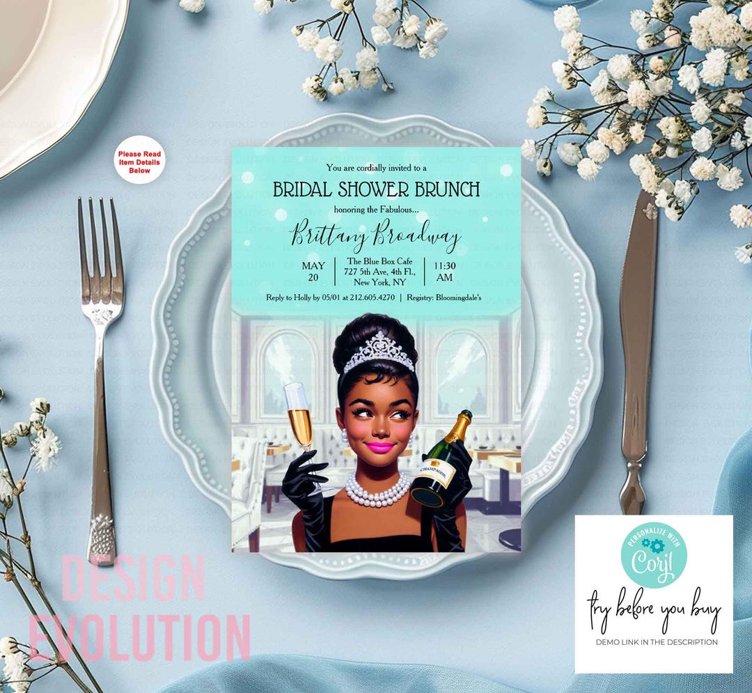 TRY DEMO FIRST - African American Breakfast at Little Black Dress Theme ...