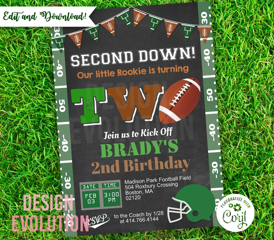 TRY DEMO FIRST - Football Second Down Touchdown Football Sports ...