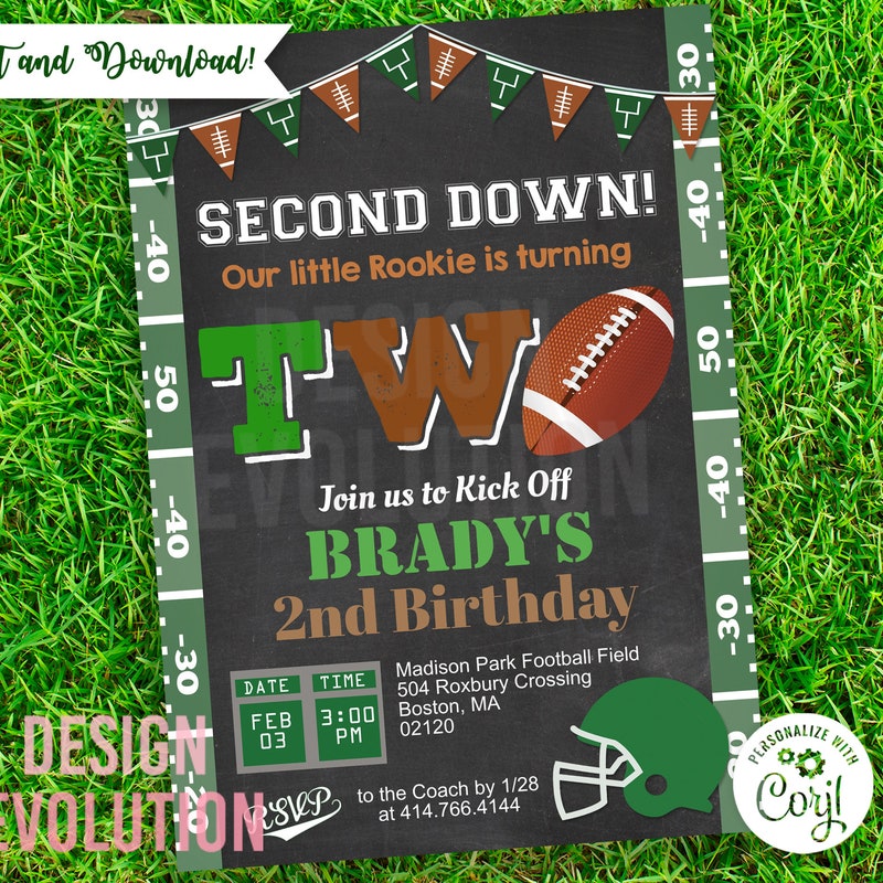 Touchdown Two Birthday - Etsy