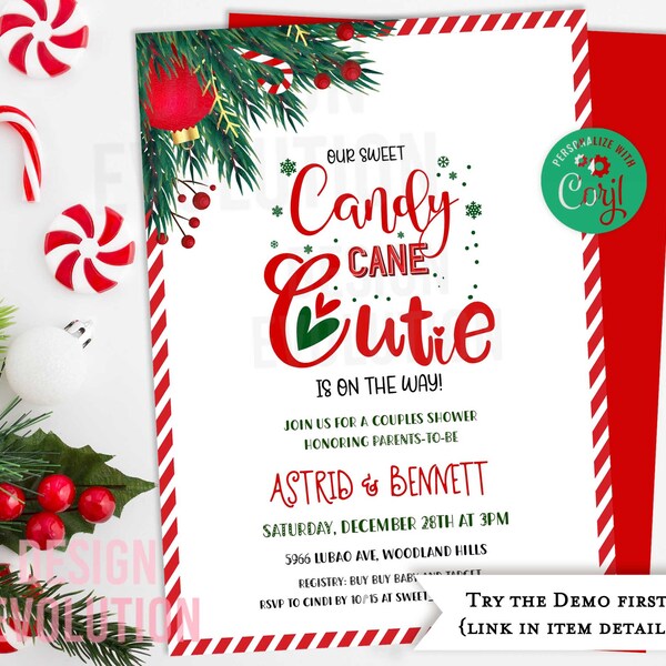 Candy Cane Baby Shower - Etsy