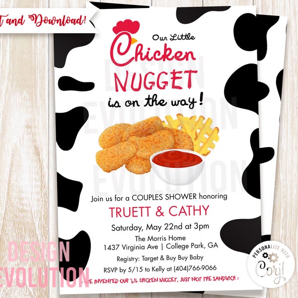 Chicken Nuggets Invitation - Etsy