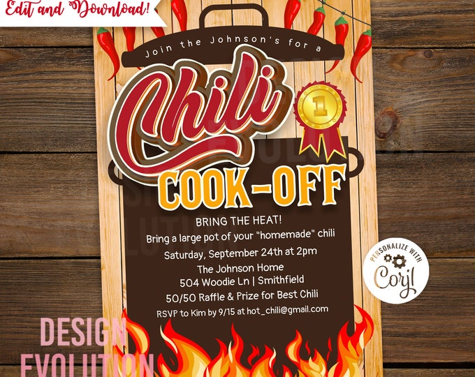 Chili Cook off Flyer, Chili Contest, Custom Flyer, Vendor Flyer ...