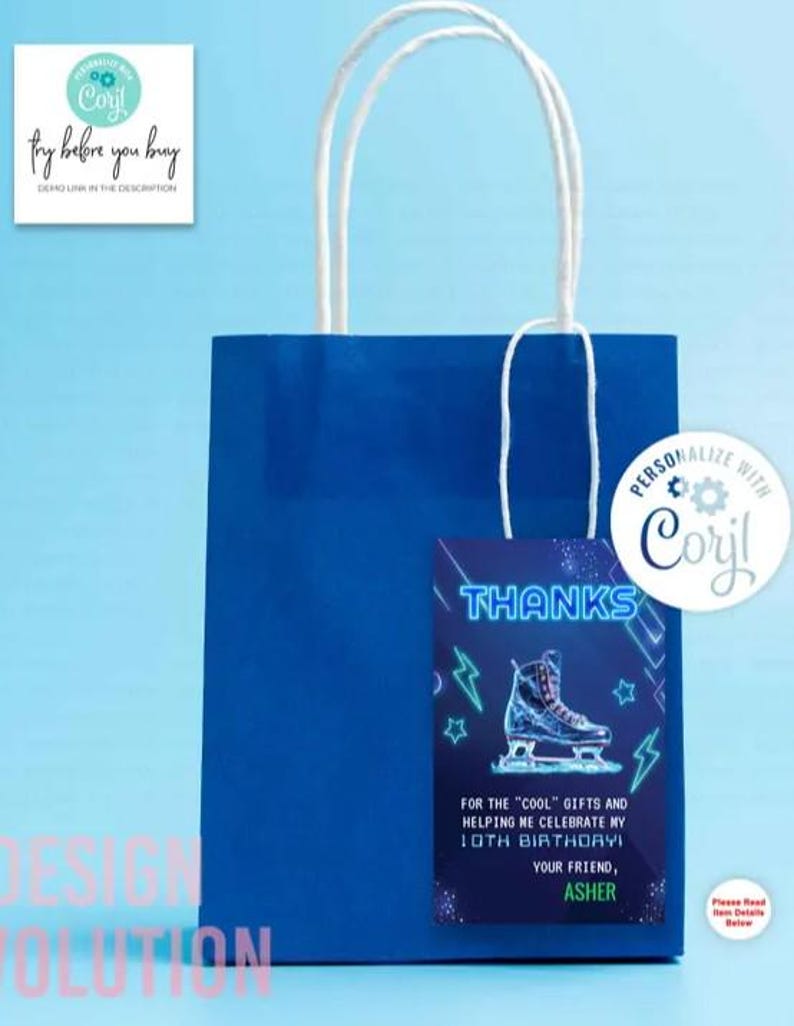 Neon Ice Skating Birthday Invitation (digital Download) - Etsy Australia