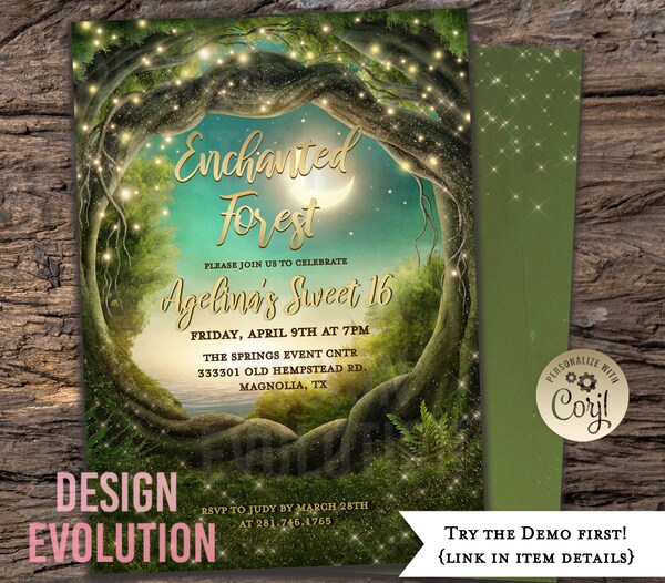 Enchanted Fairy Editable Invitation Fairy Invitation Pixie - Etsy Canada