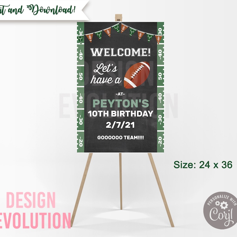 Football Welcome Sign - Etsy