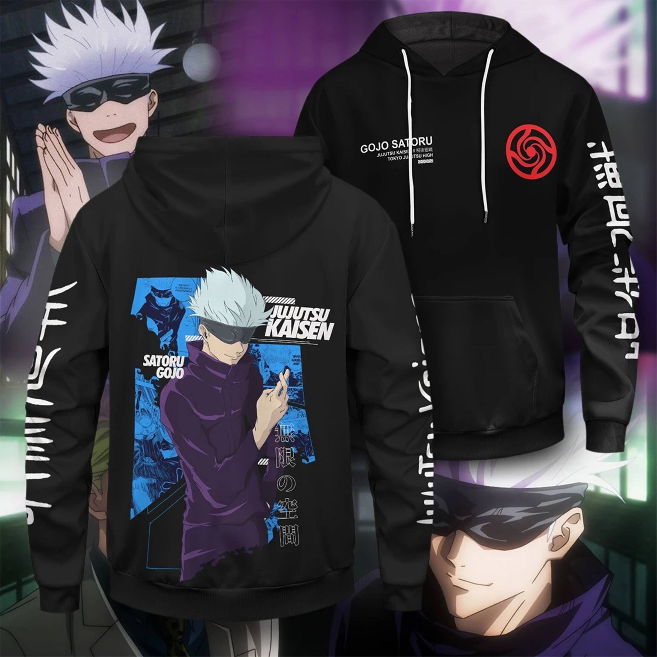 Satoru Gojo Hoodie Jujutsu Kaisen Hoodie Fan Anime Hoodie Etsy