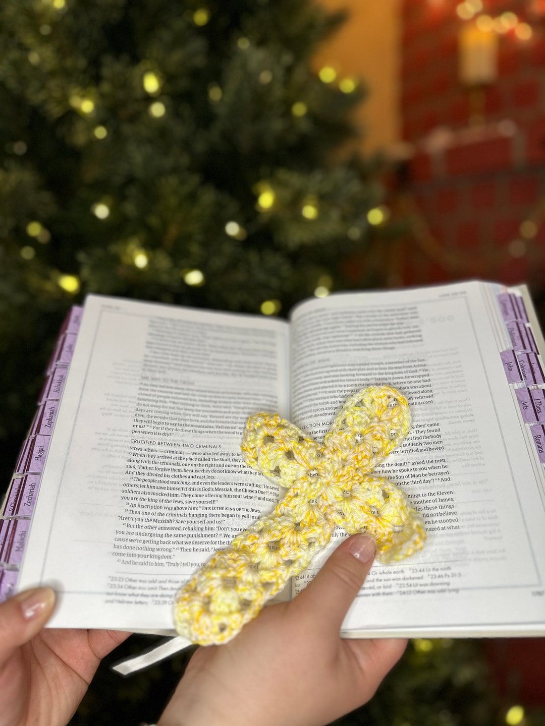 Crochet Cross - Soft Bible Bookmark - Etsy