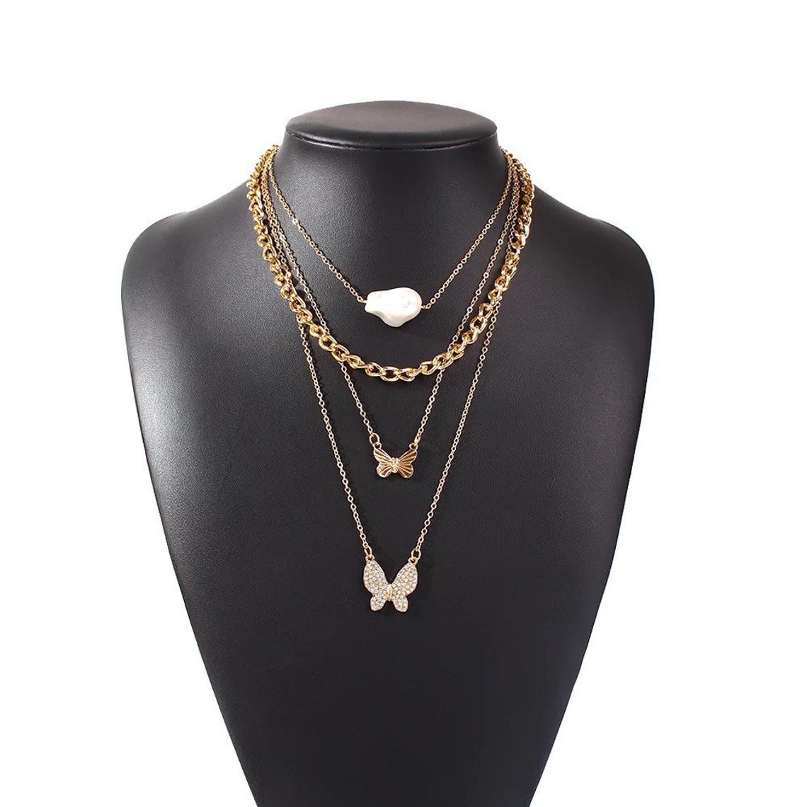 Butterfly Necklace Chains Butterfly Jewelry Chokers Butterfly Choker ...