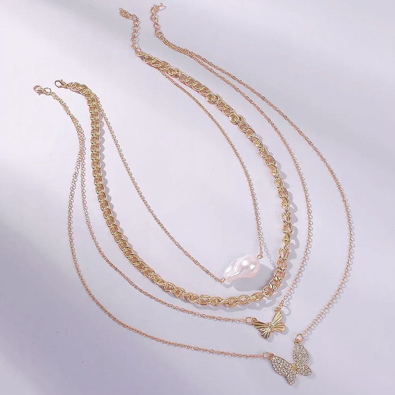 Butterfly Necklace Chains Butterfly Jewelry Chokers Butterfly Choker ...