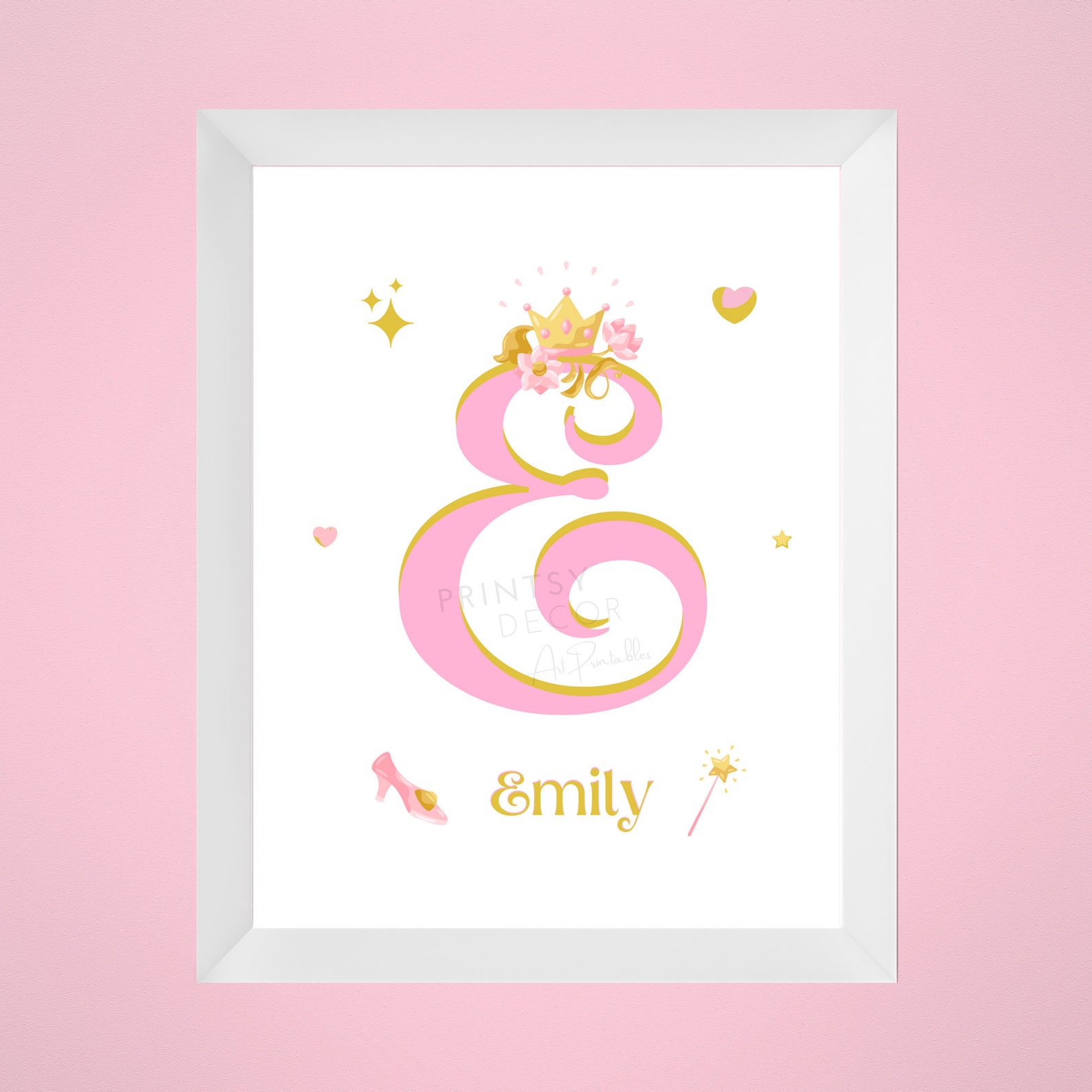 Personalized Princess Prints With Princess Carriage and Princess Castle ...