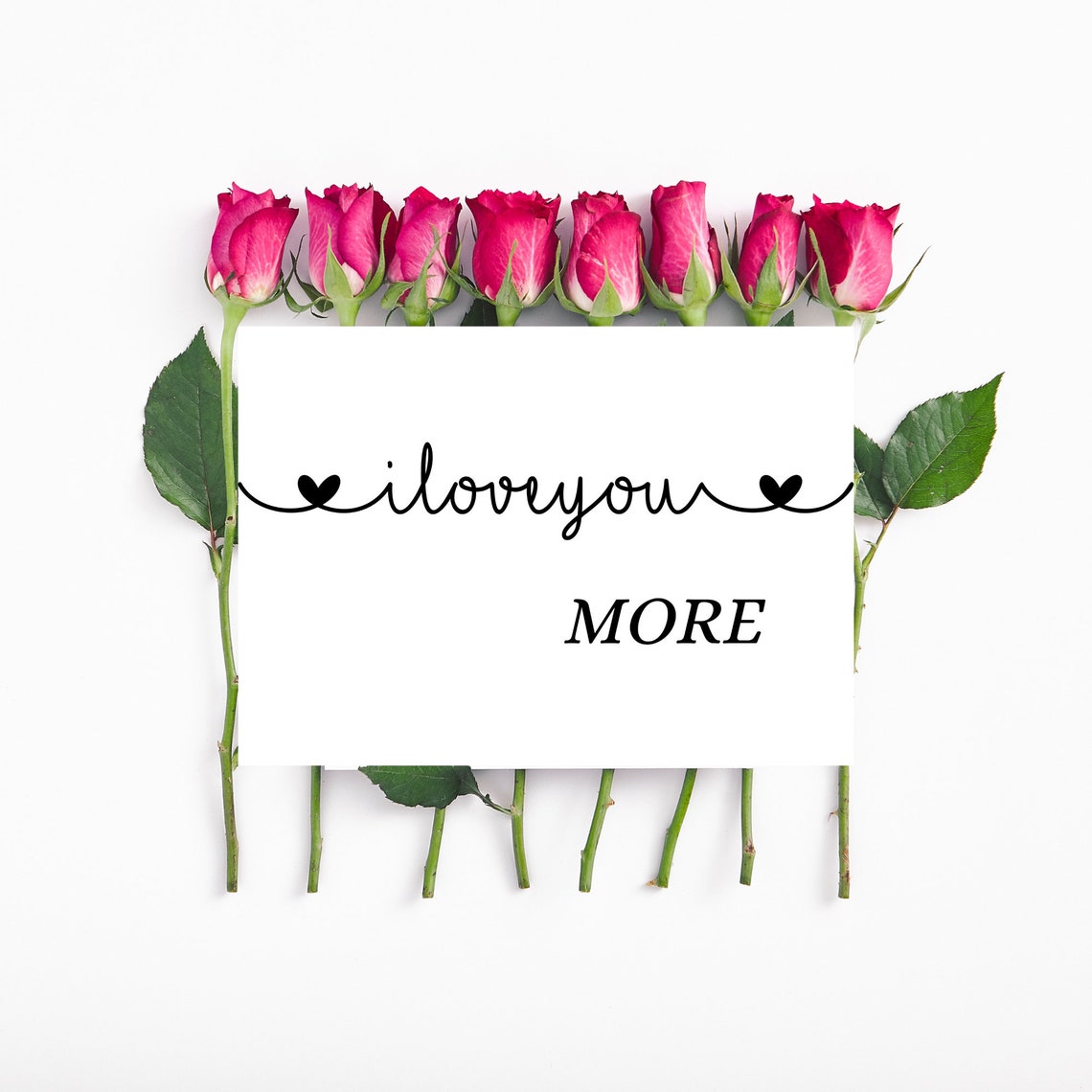 I Love You More Romantic Printable Valentine's Gift - Etsy
