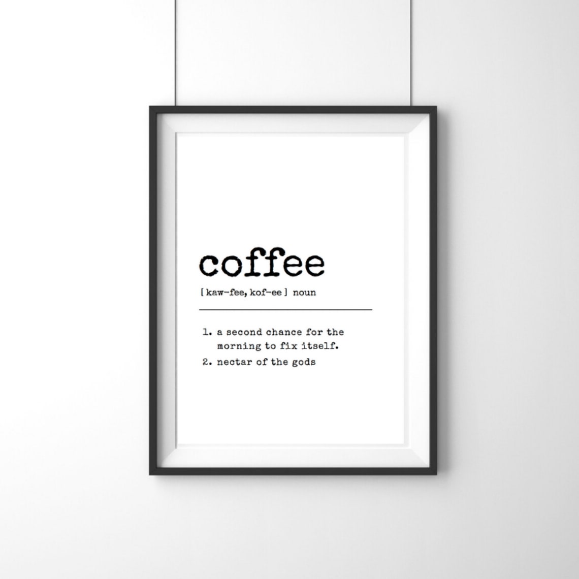Coffee Definition Printable Wall Art. Coffee Wall Decor or Coffee Gift ...