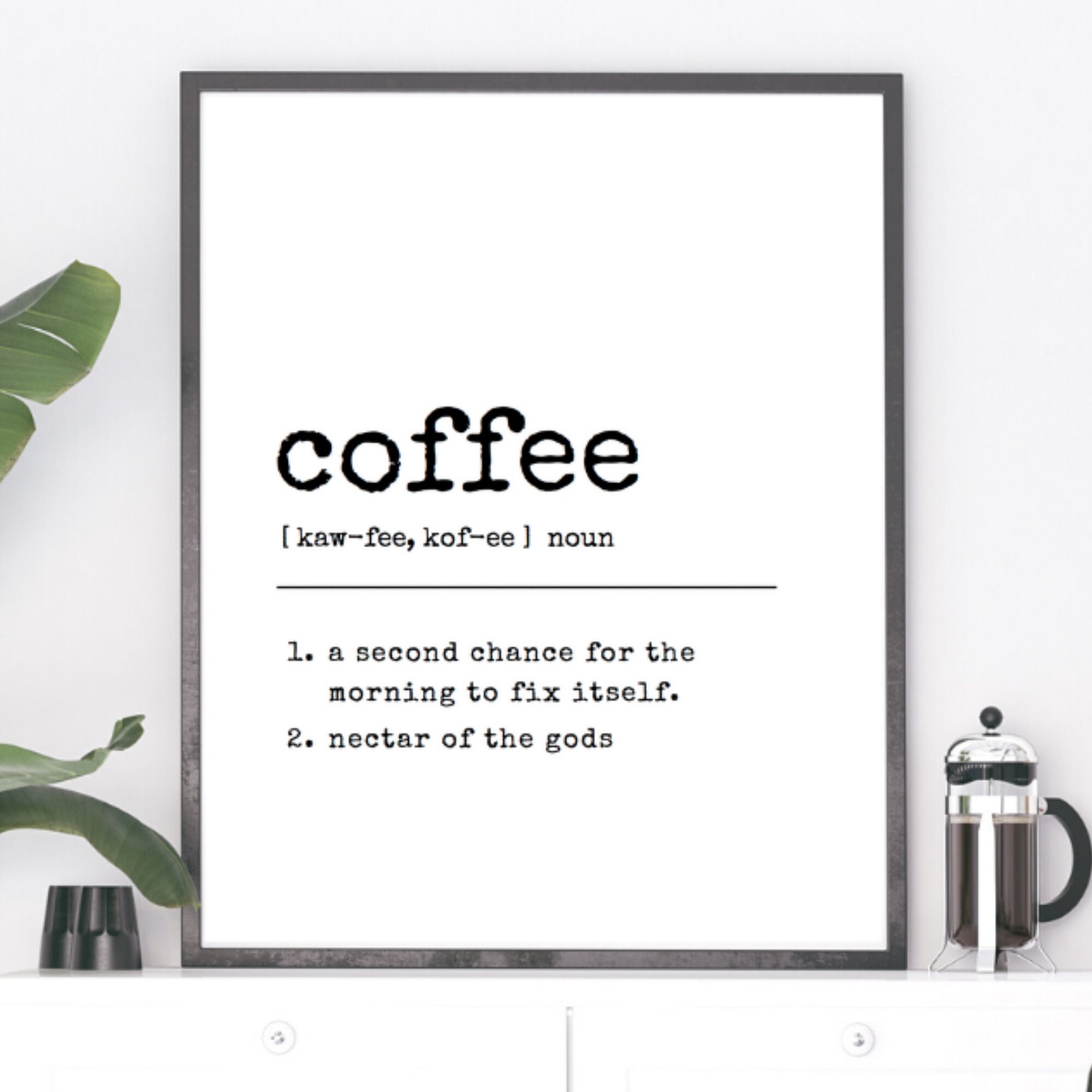 Coffee Definition Printable Wall Art. Coffee Wall Decor or Coffee Gift ...