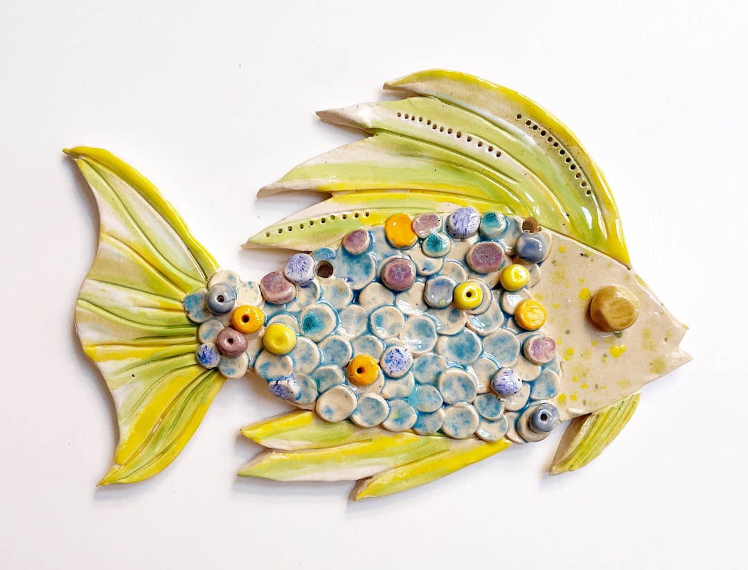 Ceramic Tile, Fish, Wall Decoration, Wall Hanging Fish, Tile ...