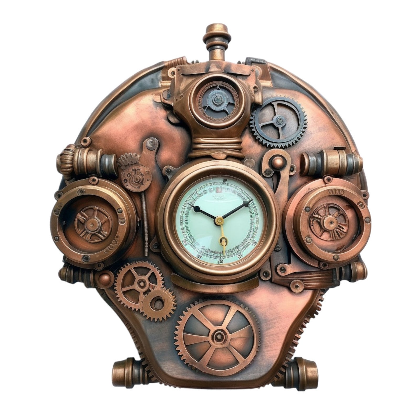 Steampunk Clock Clipart Instant Download Digital Transparent PNG Images ...