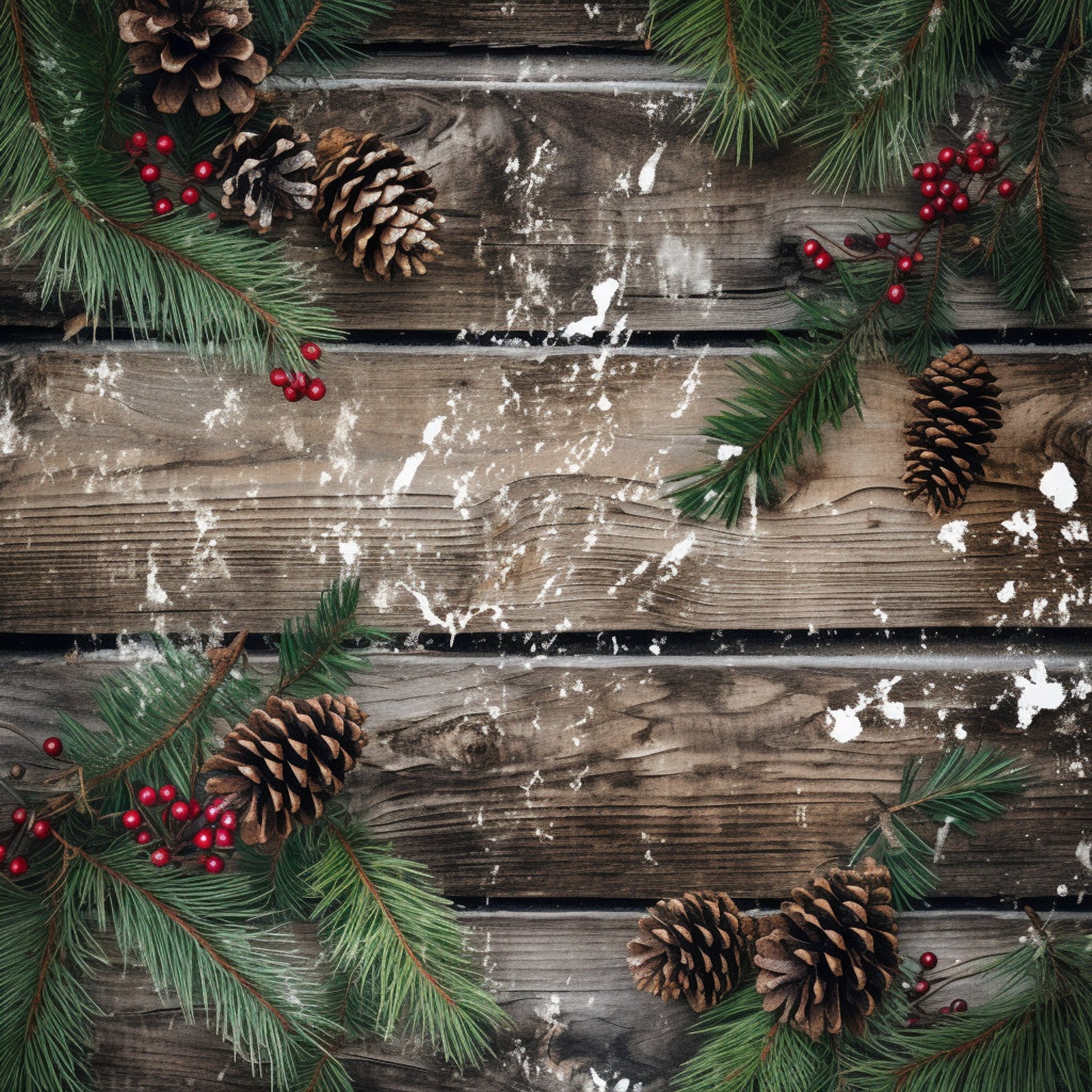 10 Rustic Christmas Digital Scrapbook Paper Background Weathered Wood ...