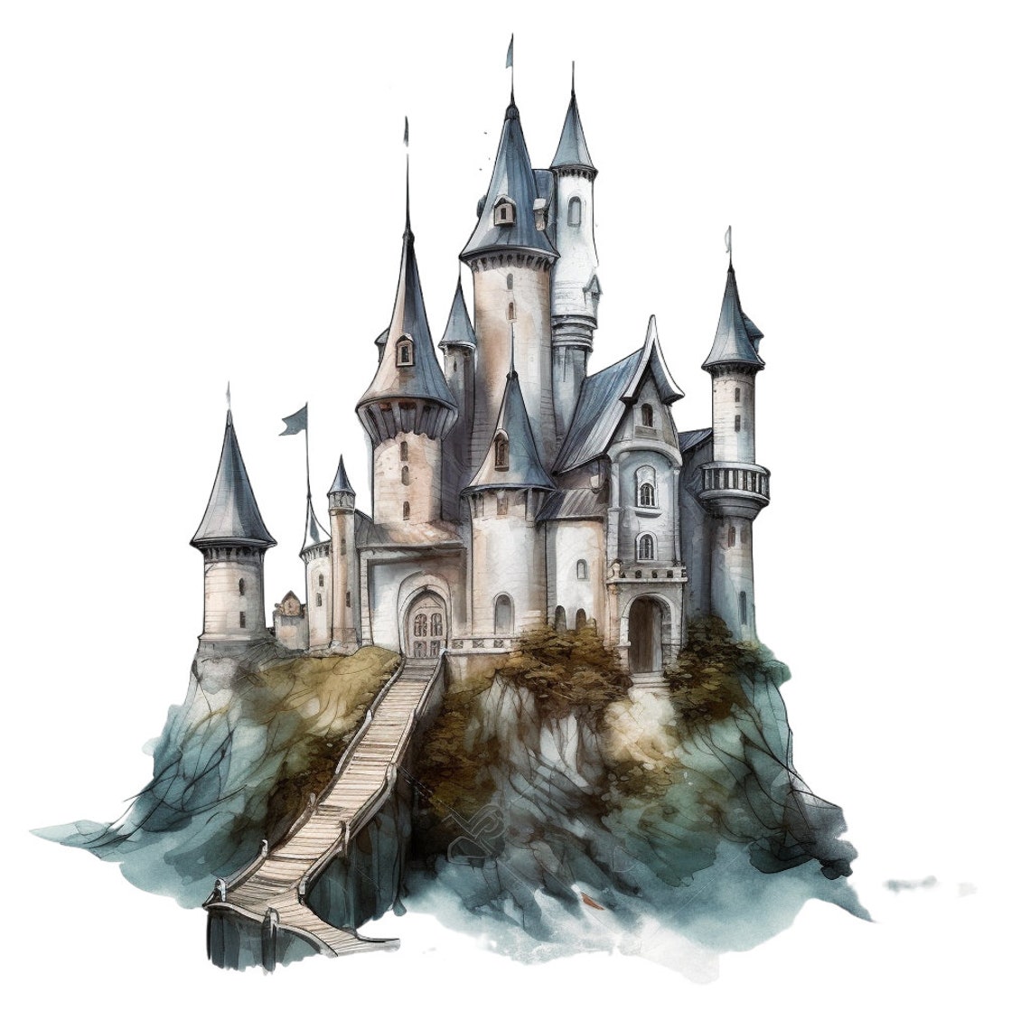Fantasy Castle Clipart Bundle 10 High Quality Transparent PNG Images ...