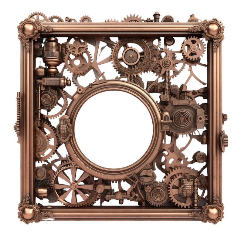 Steampunk Frames, High Quality Clipart, Instant Download, 300 Dpi ...