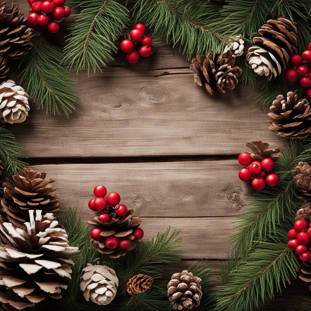 10 Rustic Christmas Digital Scrapbook Paper Background Weathered Wood ...