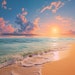 10 Sea Beach Sunset Digital Scrapbook Background Paper Digital ...