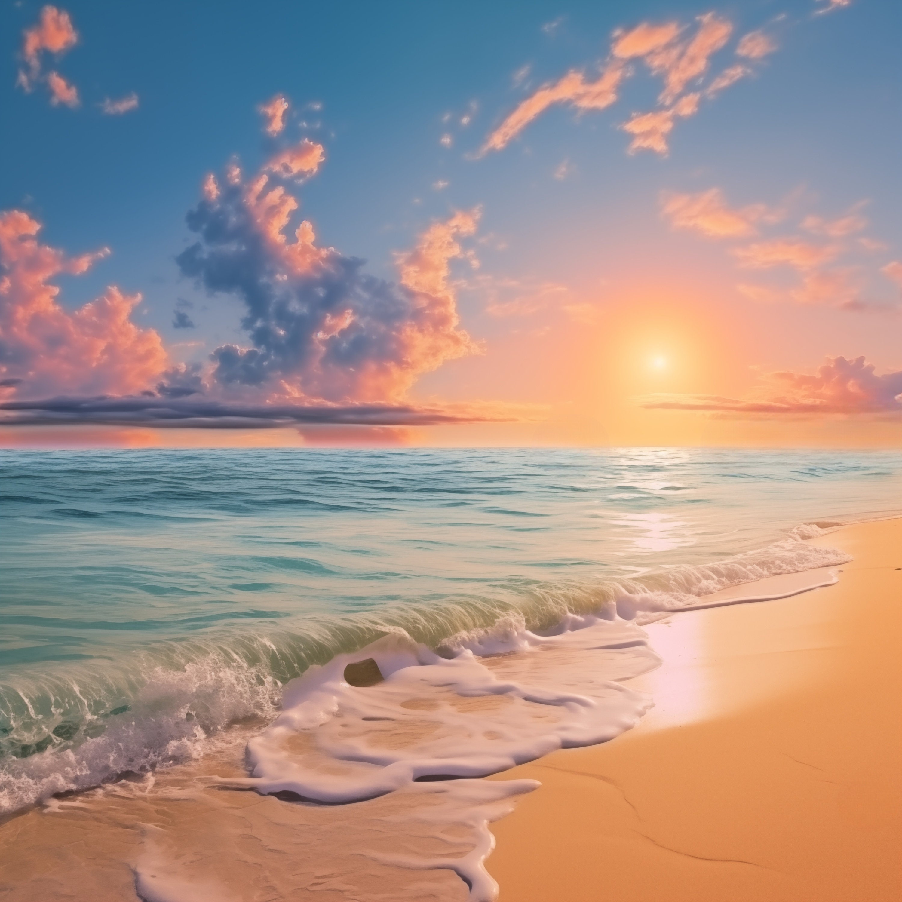 10 Sea Beach Sunset Digital Scrapbook Background Paper Digital ...